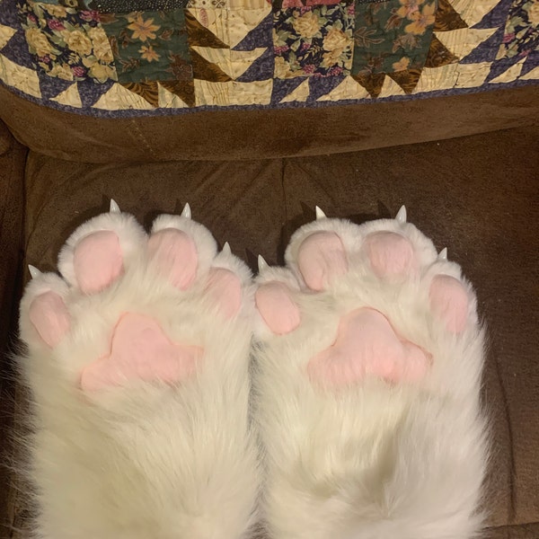 21 COLORS Fursuit Paws 4 Fingers, Cheap Cat Gloves, Custom Fursuit ...