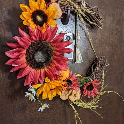 Intention Set Lg Mushroom Wreath/ With Spell-jar/ Crystals and - Etsy