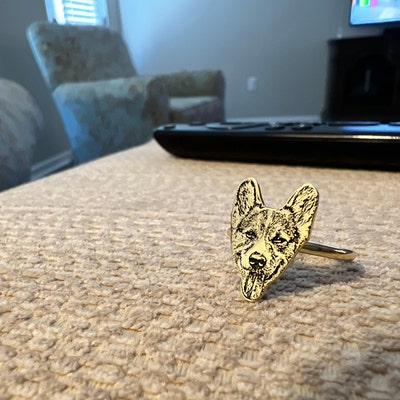 Dog Photo Ring, Pet Face Engraving Ring, Dog Memorial Ring, Cat ...