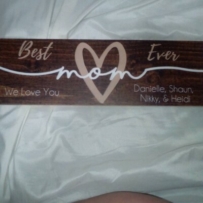 Mom We Love You Sign With Kids Names, Personalized Mom Sign, Mom Gift ...