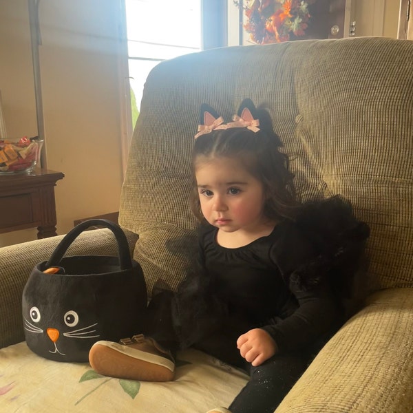 Kitten Ears Hair Clips "purrfect" for Black Cat or Kitty Halloween ...