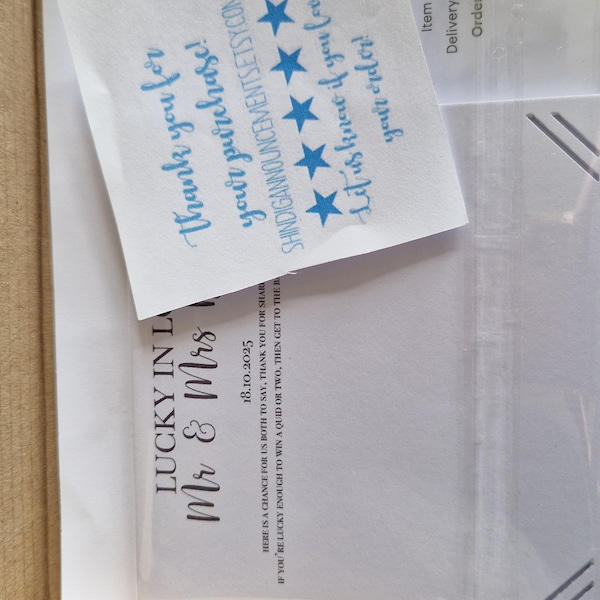 Scratch Card Holder | Wedding Favours | Wedding | - Etsy