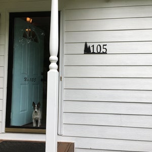 Rustic Address Sign Pine Tree Sign House Numbers Metal Address Sign ...