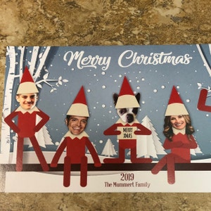 Elf Yourself Merry Christmas Greeting Card With Personalized Message ...