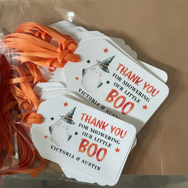 Little BOO Baby Shower Favor Tags,halloween Baby Shower Tags,halloween ...