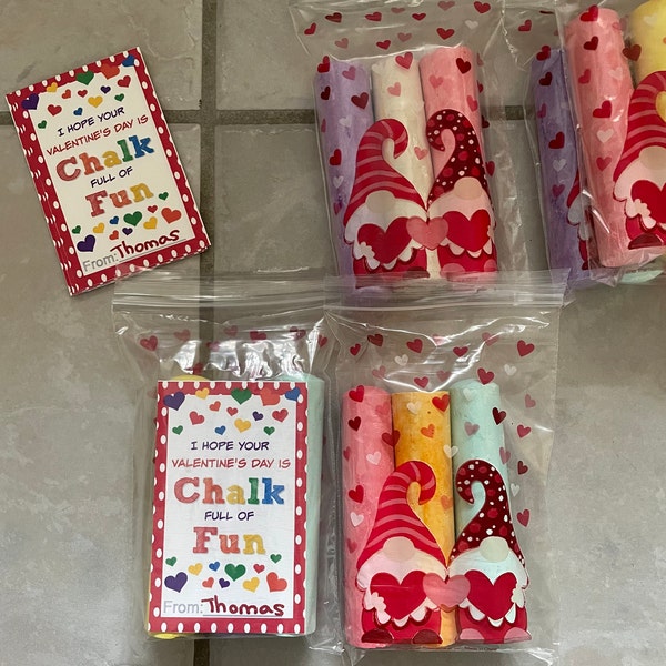 Chalk Full of Fun Valentine's Day Printable Tag, Instant Download ...
