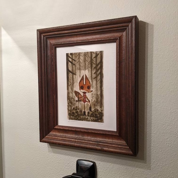 Farmhouse Distressed Rustic Pecan Wood Picture Frame 2.25" Wide, Canvas ...