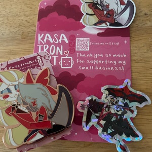 Hazbin Hotel Charlie & Vaggie Enamel 2nd Run Pin 3 Chaggie 2 Variants ...