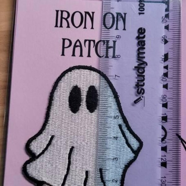 Cute Ghost Iron-on Patch, Embroidered Patch, Ghost Patch, Spooky ...