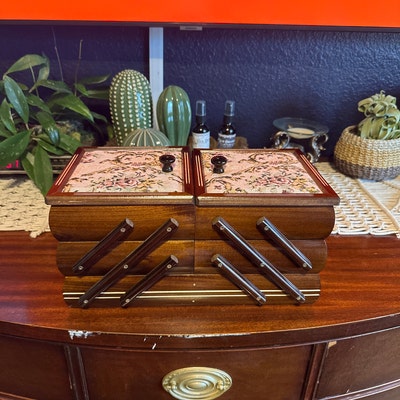 Red Big Bread Box Made From Wood, Vintage Style, Modern Bread Box ...