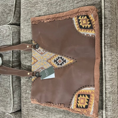 Freaky Leather and Upcycled Canvas Shoulder/crossbody Bag Purse - Etsy