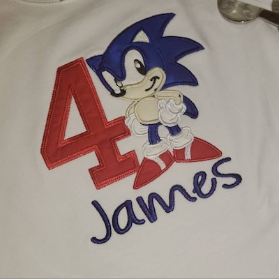 Sonic Sega Applique. Embroidery Design Machine. Automatic Embroidery ...