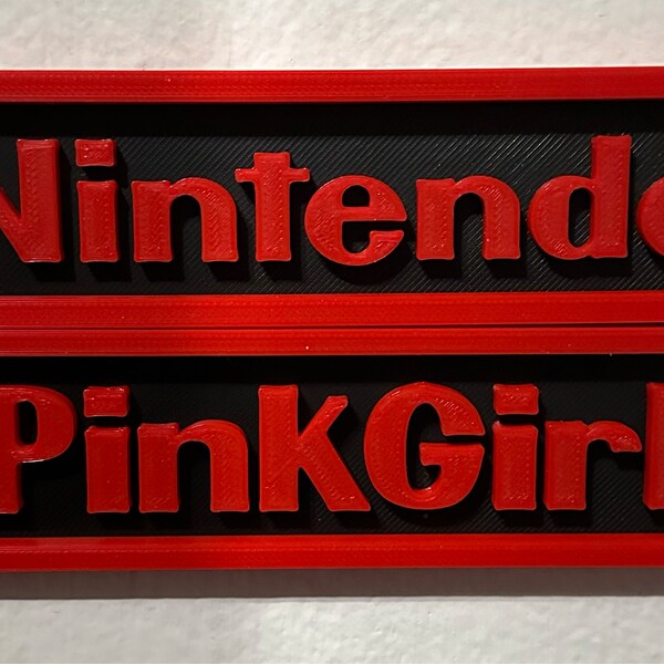 Custom Nintendo Style Name Sign/nameplate - Etsy