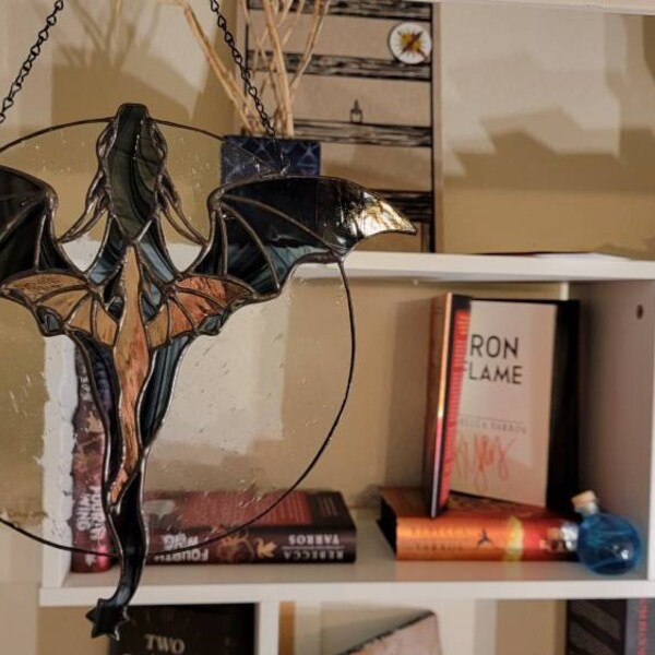 Dragon Stained Glass Pattern, Fantasy Themed Stained Glass Pattern ...