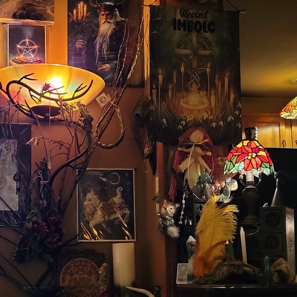 Mabon Altar Table Decor, Tarot Spread Cloth, Wheel of the Year ...