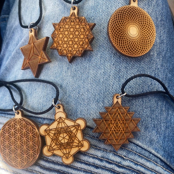 Sacred Geometry Necklaces, Geometric Pendants, Meditation Pendant ...
