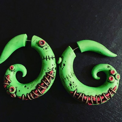 Zombie Gauges Fake, 4g, 2g, 0g, 00g, 7/16, 1/2, 9/16, 5/8, 11/16, 3/4 ...