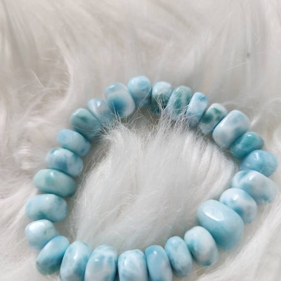 496g Super Blue Larimar Stone on Matrix, Rough Raw Mineral Specimen ...