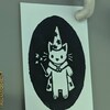 Magical Wizard Cat Linocut Block Print | 4 X 6 Mini Print | Printmaking ...