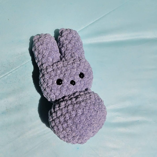 No Sew Easter Peep Bunny Crochet Pattern - Free Keychain Peep Pattern ...