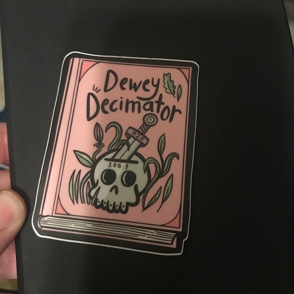 Dewey Decimator Sticker (pink) ||| Dewey Decimal | Librarians ...