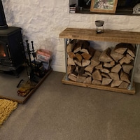 Log Store Indoor Log Holder Rustic Industrial Look Log - Etsy UK