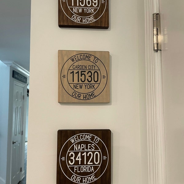 Zip Code Sign | Personalized Location Sign | Zip Code, City and State ...