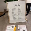 Custom Linen Wedding Menu | Wedding Fabric Menus | Fabric Printed Menus ...
