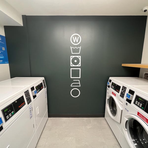Laundry Tags Wall Decals, Set of 5 Laundry Tag Stickers, Choose 5 ...