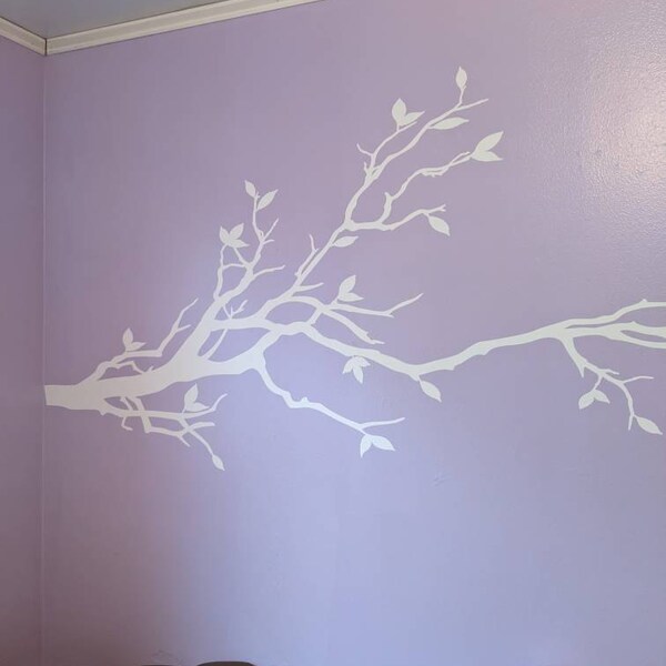 Large Tree Branch Wall Decal Deco Art Sticker Mural With 10 Birds - Etsy