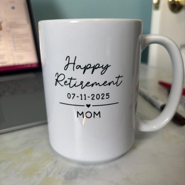 Happy Retirement Mug Personalized, Retirement Gift for Women ...