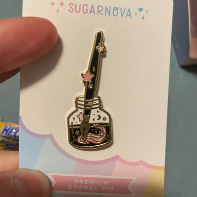 Calligraphy Inkwell Enamel Pin // Rainbow, Ink, Handlettering, Gift ...