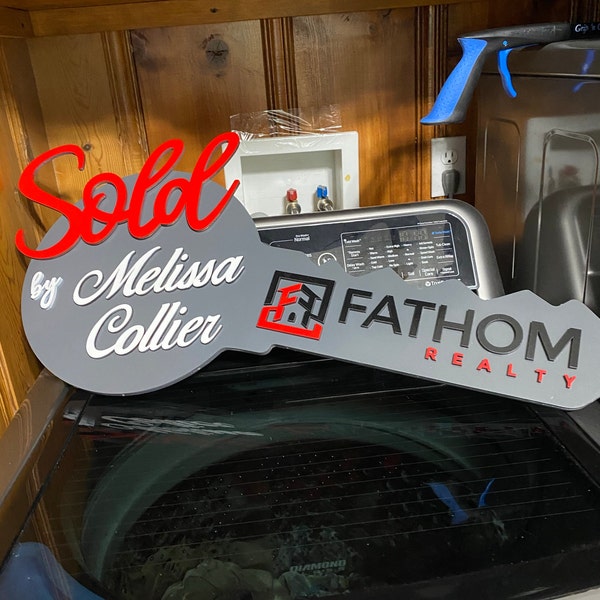 Custom Realtor Sold Key Sign – Personalized Realtor Marketing Tool ...