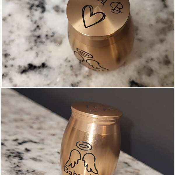 Personalized Mini Urn, Dog Memorial Urn, Custom Ash Keeper, Cremation ...