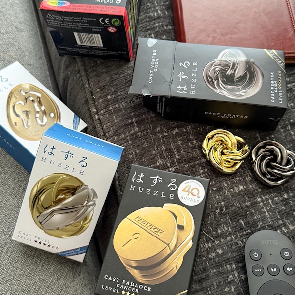 Cast Quartet Metal Puzzle, Hanayama, Brain Teaser, Mechanical Puzzle, IQ Logic Teaser, 3D Puzzle ...