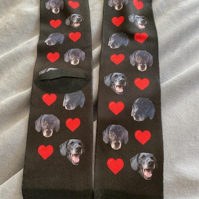 Custom Dog Socks, Personalized Pet Socks, Customized Love Socks, Face ...