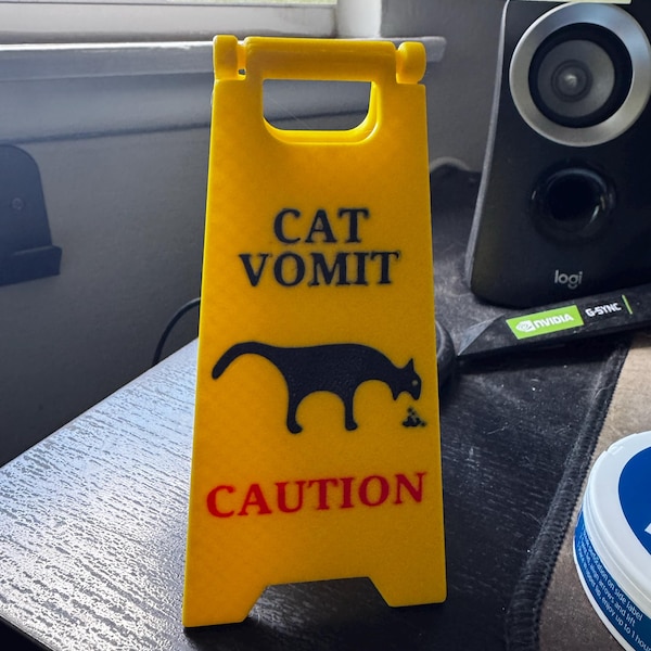 5-inch Cat Vomit Sign - Etsy