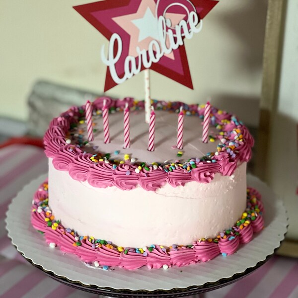 Star Party Cake Topper, American Birthday Party, Girl Doll Party ...