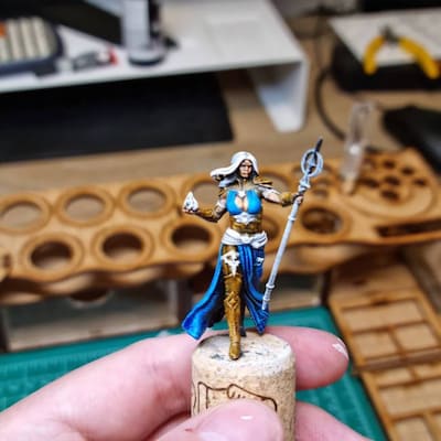 Mage Miniature Wizard Mini Sorcerer Warlock Dungeons and Dragons Mini ...