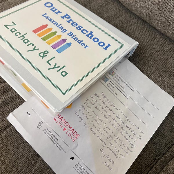 Kindergarten-1st Grade Learning Binder Ages 5-7 - Etsy