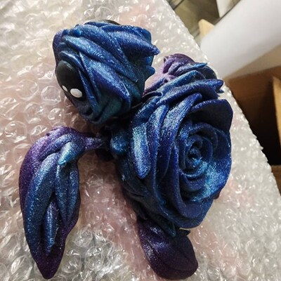 Articulated Rose Turtle, Cute 3D Printed Turtle Toy, Custom Turtle ...