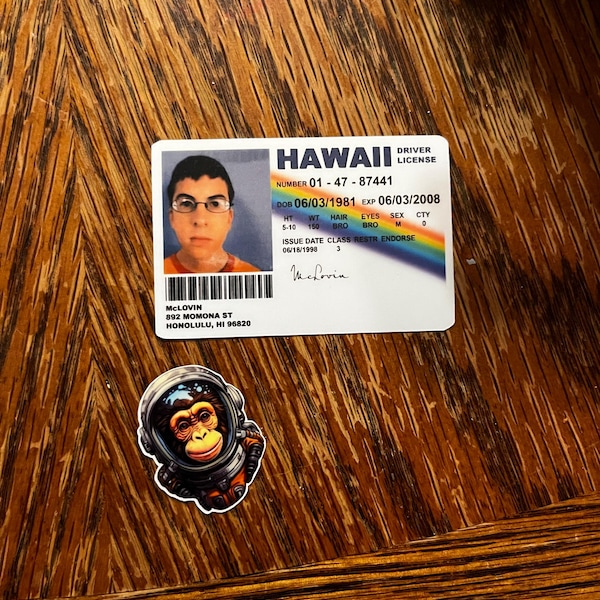 Mclovin Superbad Drivers License Waterproof Sticker Jonah Hill Decals ...