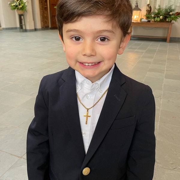 Personalized Cross Necklace for Boys • Custom Cross Necklace • Kids ...