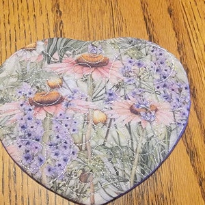 Flowers Shabby Chic Cute Mug Rug Coaster 5 X 5 Whimsical Quilted ...