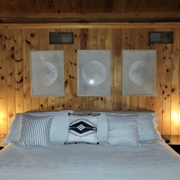 Beige Moon Wall Art Prints, Set of 3 Prints, Living Room Decor, Moon ...