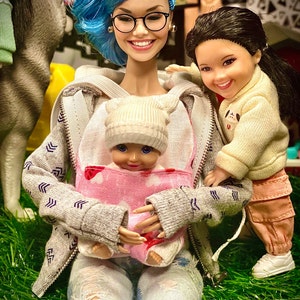 BABYBCZY-29 2.5 Inch Baby Krissy , 1 Crocheted Basket Cozy With Fleece ...