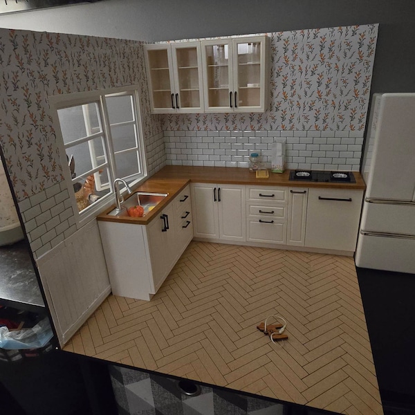 Standard Miniature Room Backdrop Dollhouse Room Box Doll Photography ...