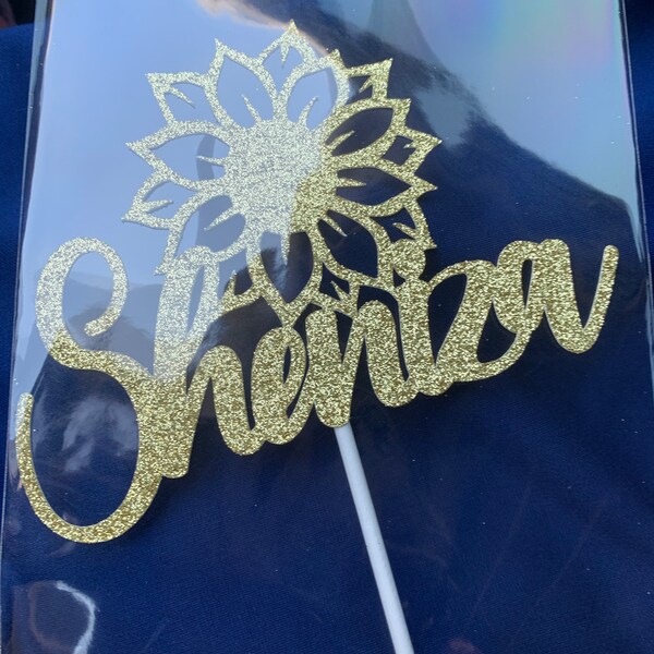 Custom Sunflower Cake Topper, Sunflower Party Decorations, Sunflower ...