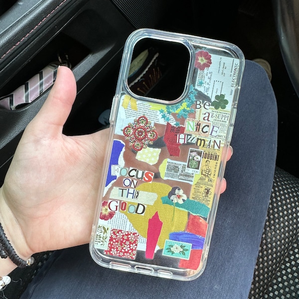 Abstract Scraps Collage Phone Case for iPhone 17 Air 16e 15 14 13 Pro ...