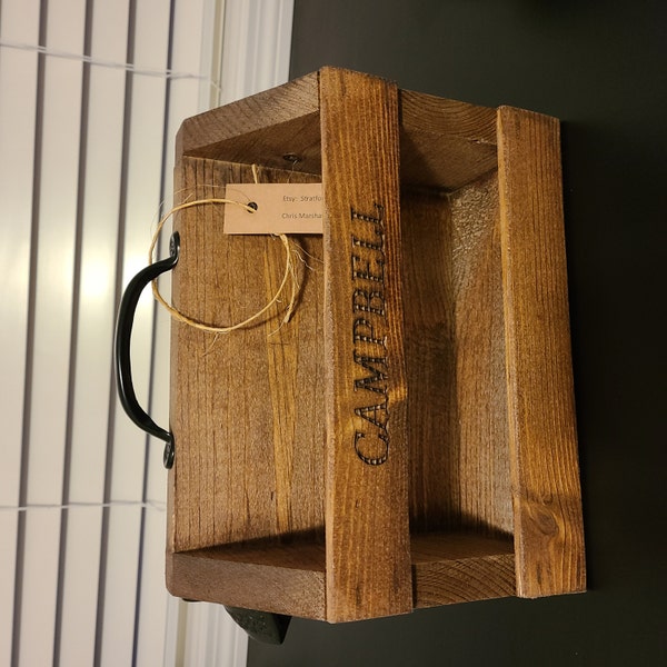 Personalized Handmade Picnic Caddy, Father's Day Gift Barbeque Caddy ...